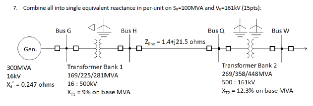 Solved 7. Combine all into single equivalent reactance in | Chegg.com