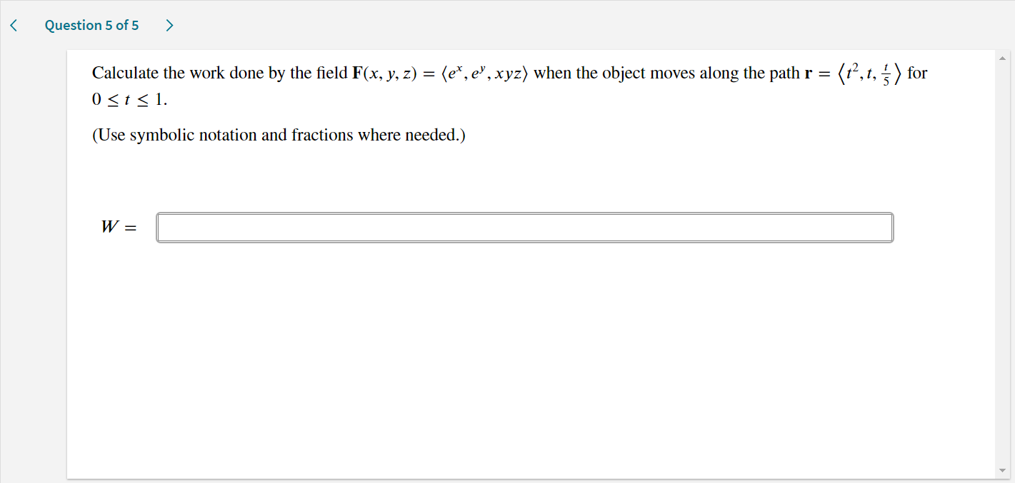 Solved Calculate the work done by the field | Chegg.com