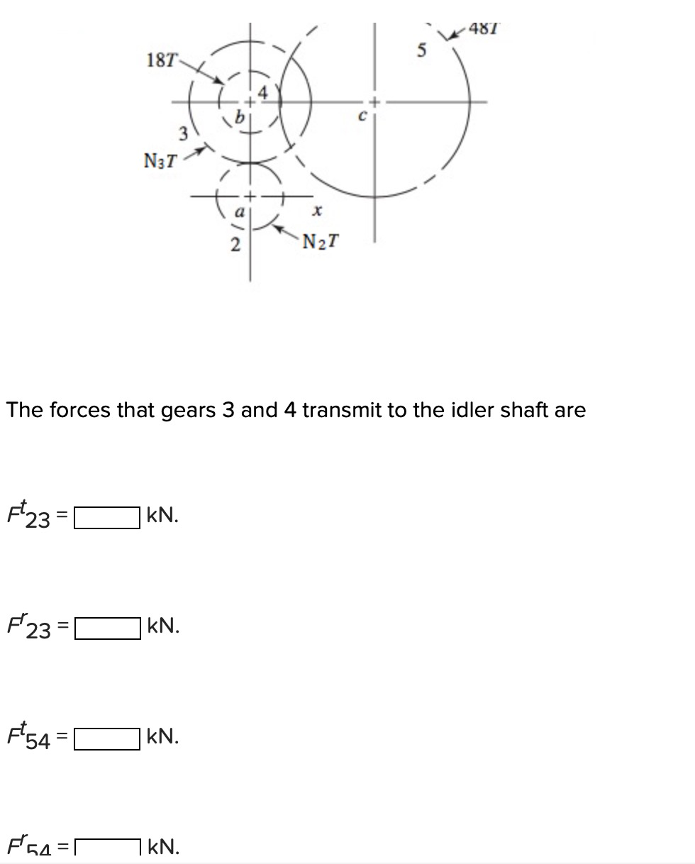 Solved The gears shown in the figure have a module of 12 mm | Chegg.com