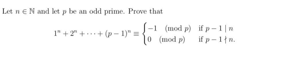 Solved Let n E N and let p be an odd prime. Prove that (mod | Chegg.com
