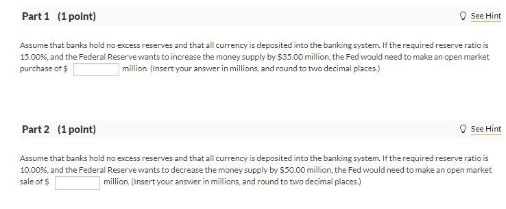 Solved Assume that banks hold no excess reserves and that | Chegg.com