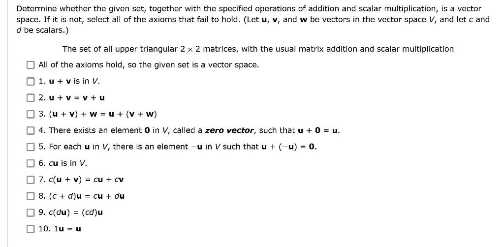 Solved Determine whether the given set, together with the | Chegg.com