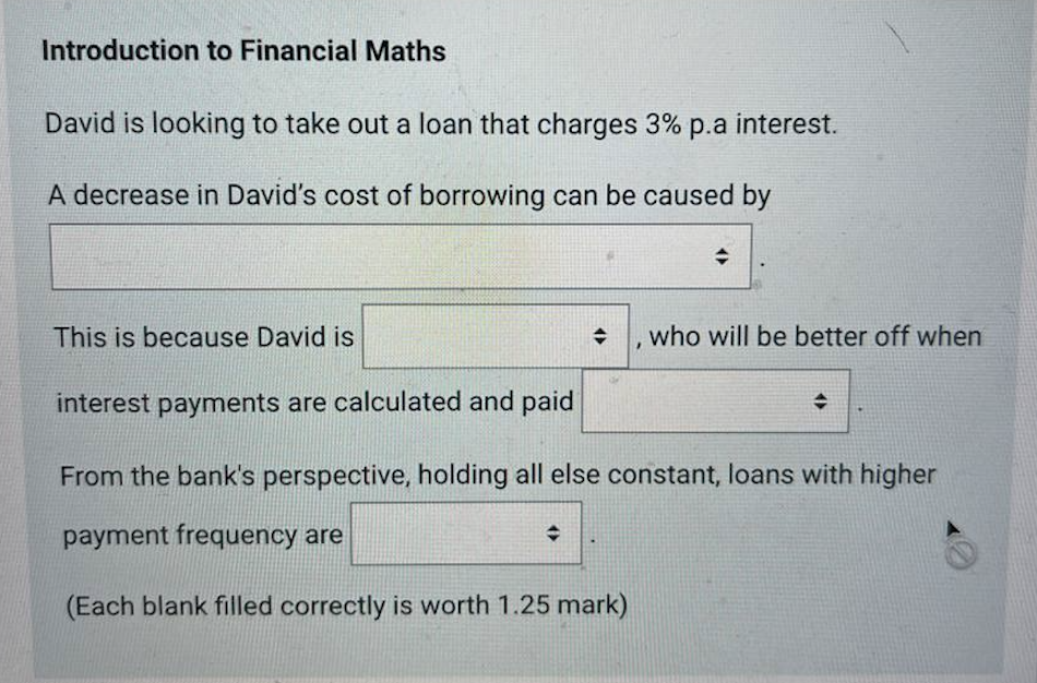 Introduction to Financial Maths David is looking to | Chegg.com