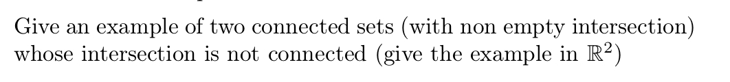 Solved Give an example of two connected sets (with non empty | Chegg.com