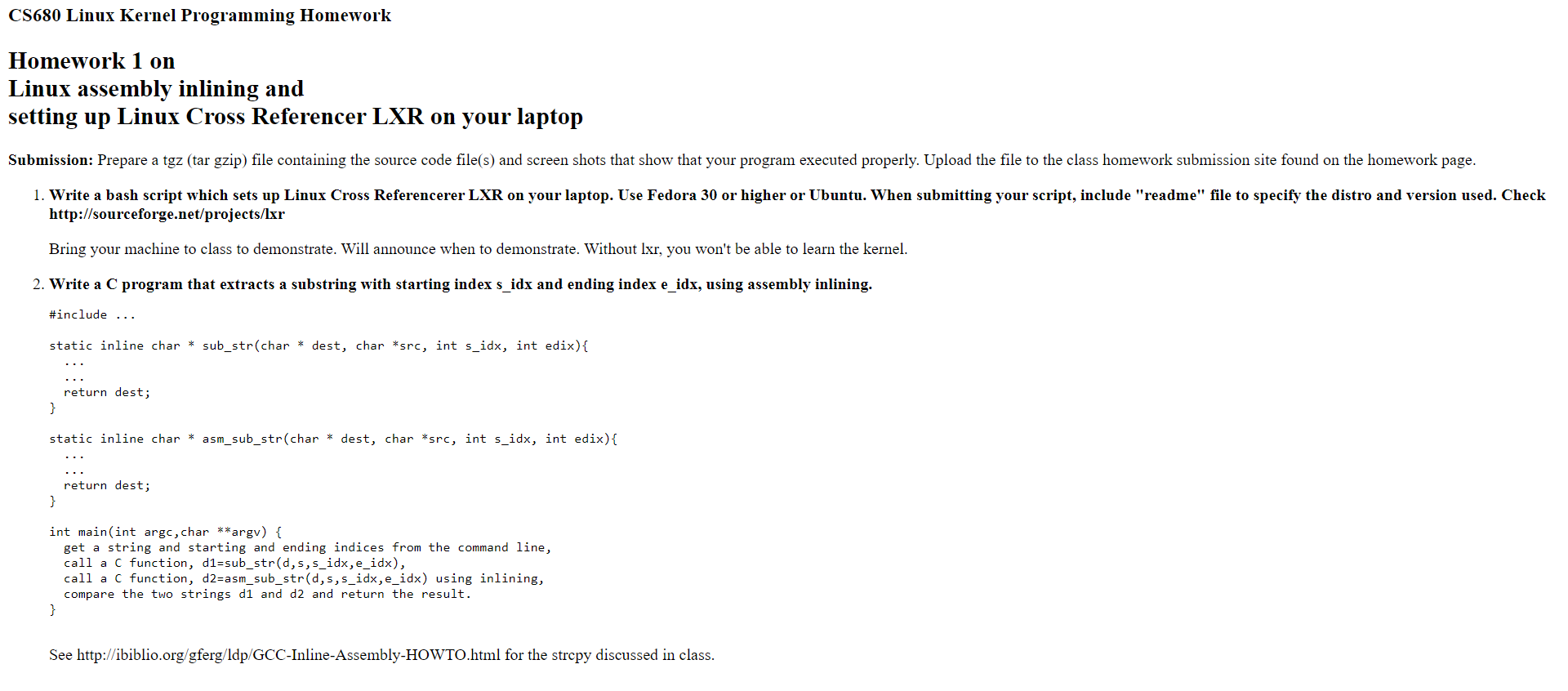 CS680 Linux Kernel Programming Homework Homework 1 on | Chegg.com