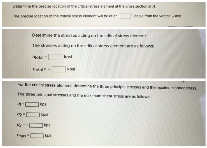 [Solved]: The part shown is loaded at point ( B ) with