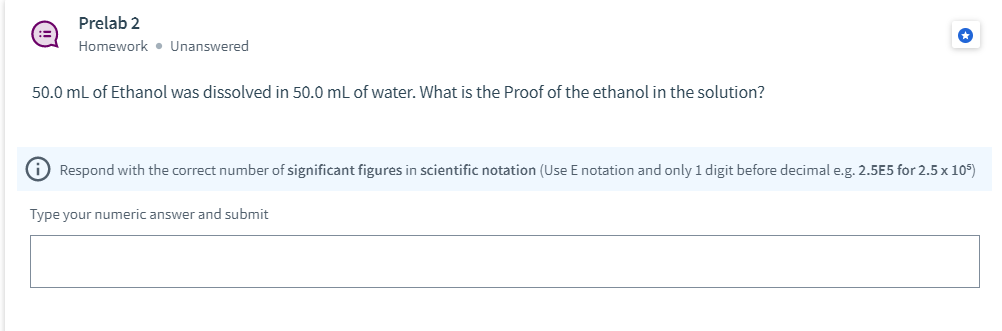 Solved (:) Prelab 1 Homework a Answered 26.2 mL of Ethanol | Chegg.com