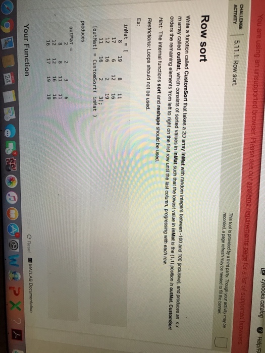 Solved cat u are using an unsupported browser Please see our | Chegg.com
