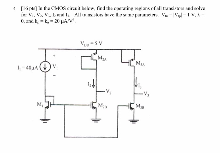 Solved Please Help！！ In the CMOS circuit | Chegg.com