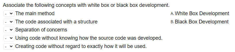 Solved Associate the following concepts with white box or | Chegg.com