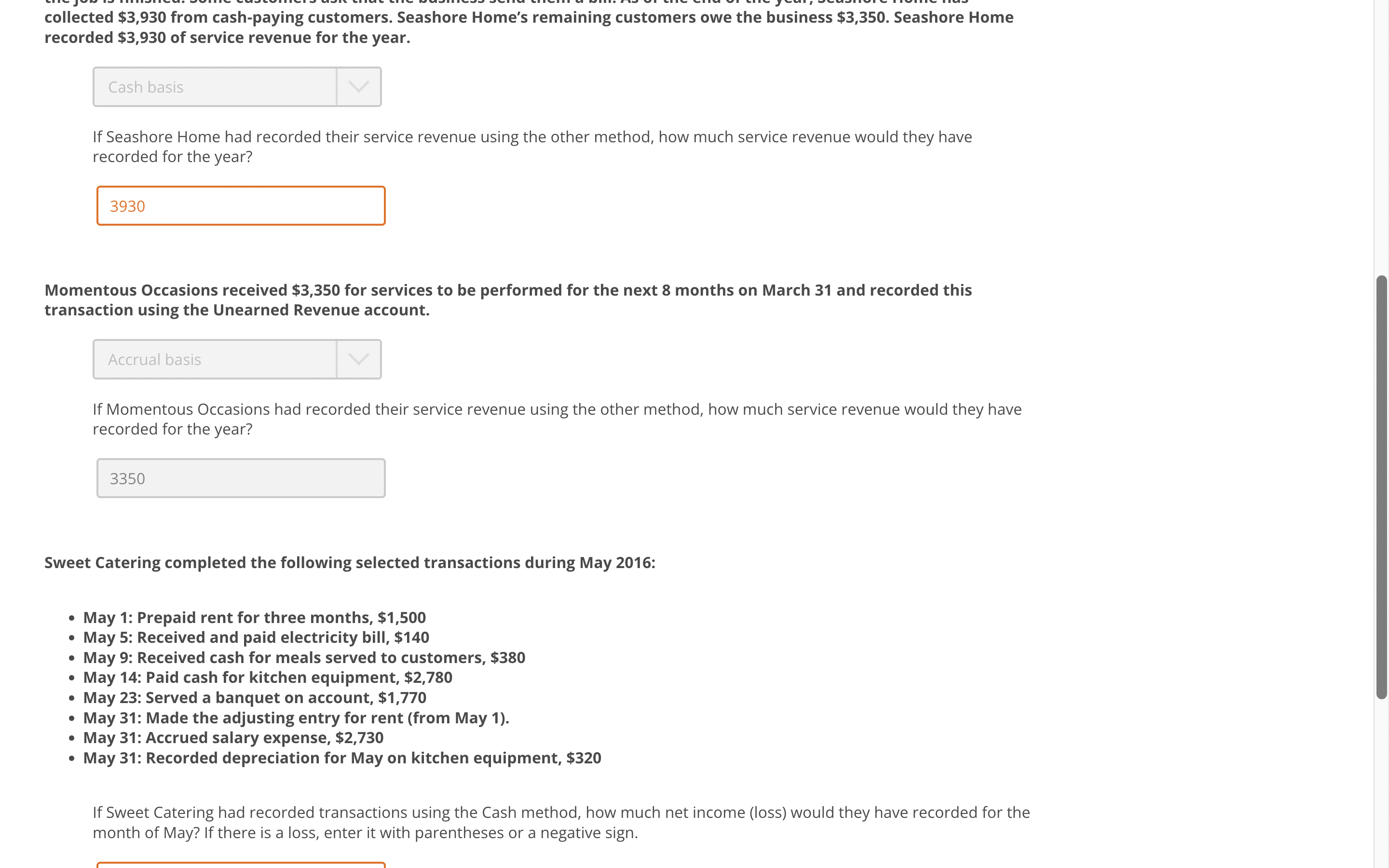 Solved Read each scenario, decide whether the company is | Chegg.com