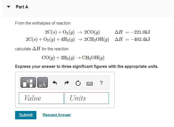 Solved From the enthalpies of reaction | Chegg.com