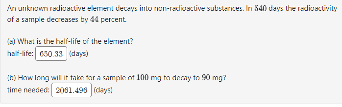 Solved An unknown radioactive element decays into | Chegg.com