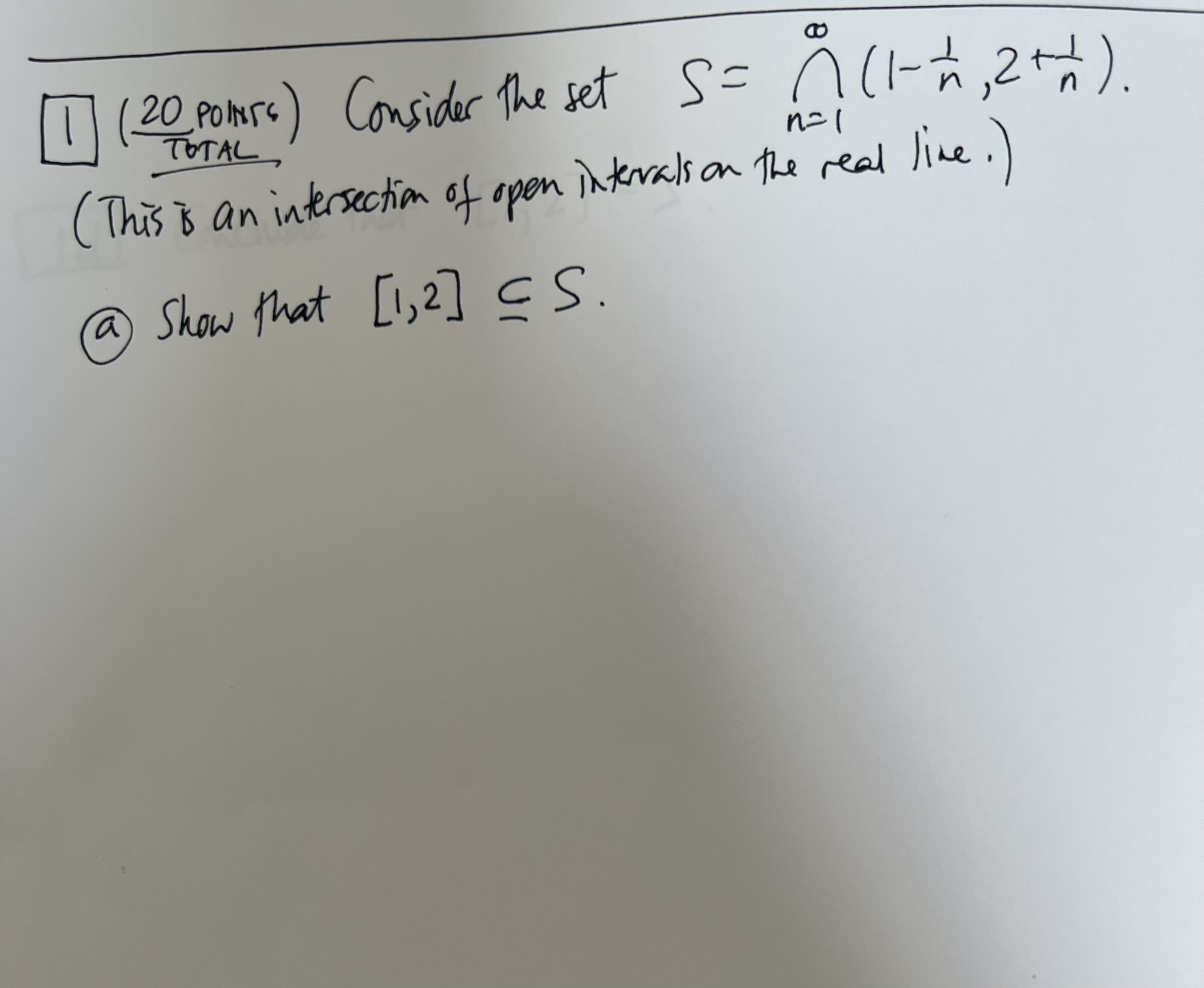 Solved 1 ( TOTAL 20 Pollars ) Consider the set | Chegg.com