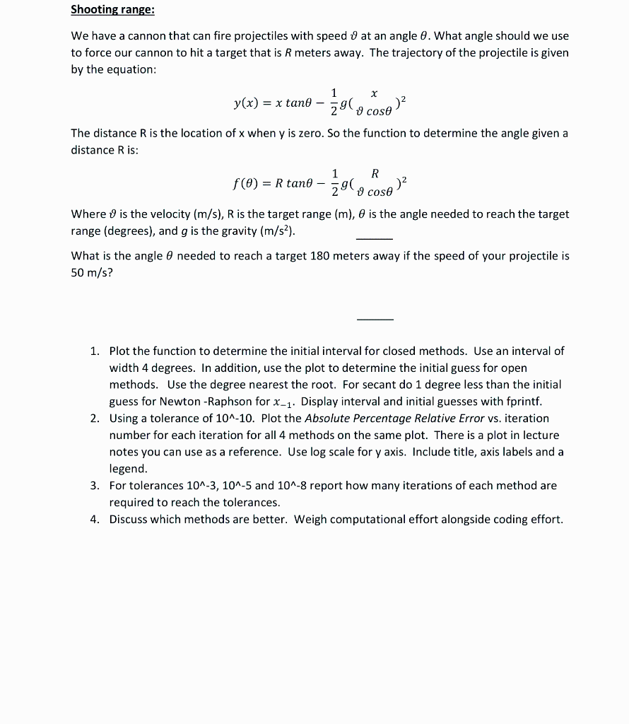 Solved Shooting range: We have a cannon that can fire | Chegg.com