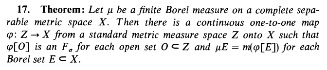 Solved 17. Theorem: Let u be a finite Borel measure on a | Chegg.com