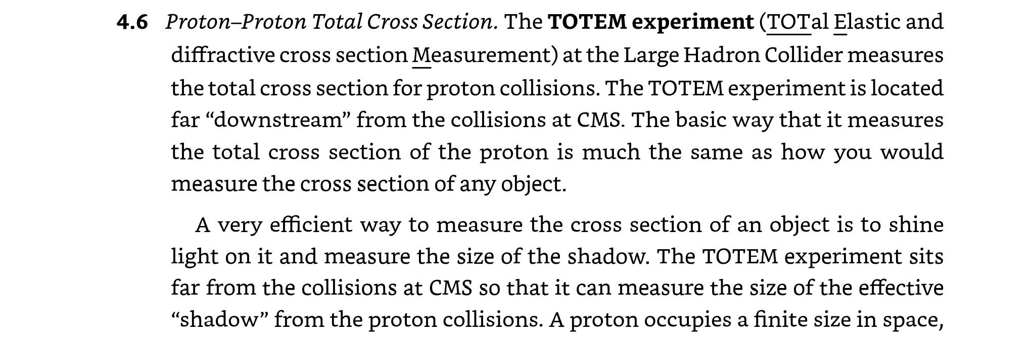 4 6 Proton Proton Total Cross Section The Totem