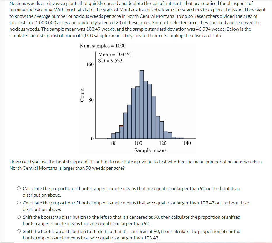 Solved Noxious weeds are invasive plants that quickly spread | Chegg.com