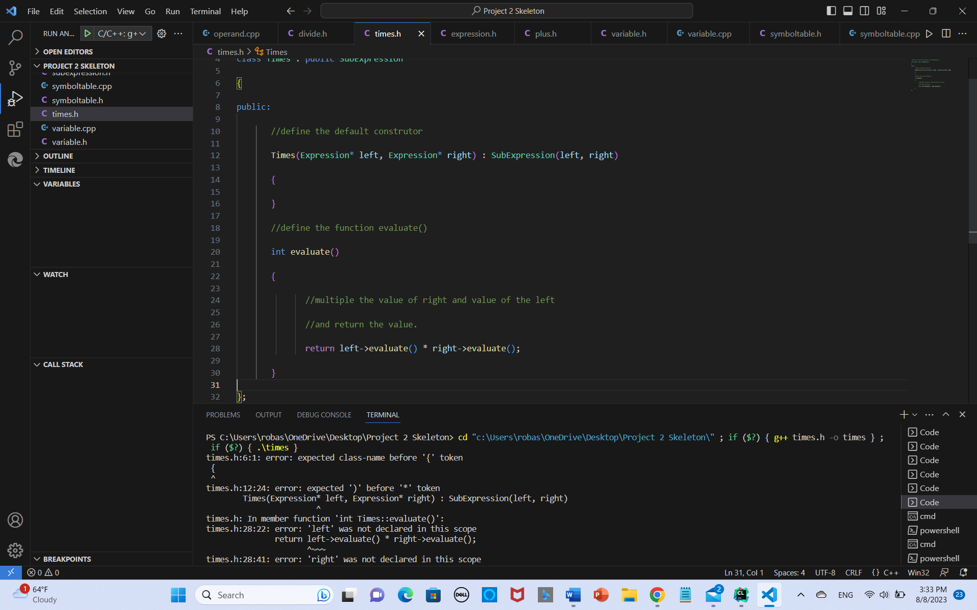 Solved Please help me with this error PS | Chegg.com