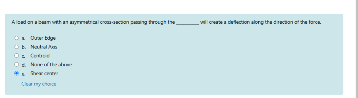 Solved A load on a beam with an asymmetrical cross-section | Chegg.com