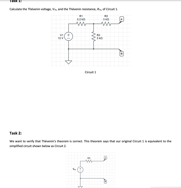 Solved Calculate the Thévenin voltage, VTh and the Thévenin | Chegg.com