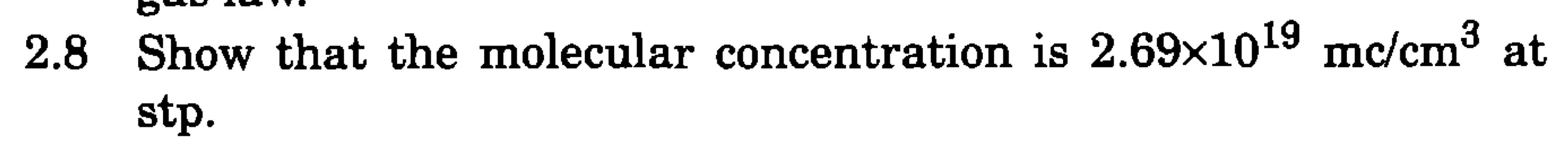 Solved 2.8 Show that the molecular concentration is | Chegg.com