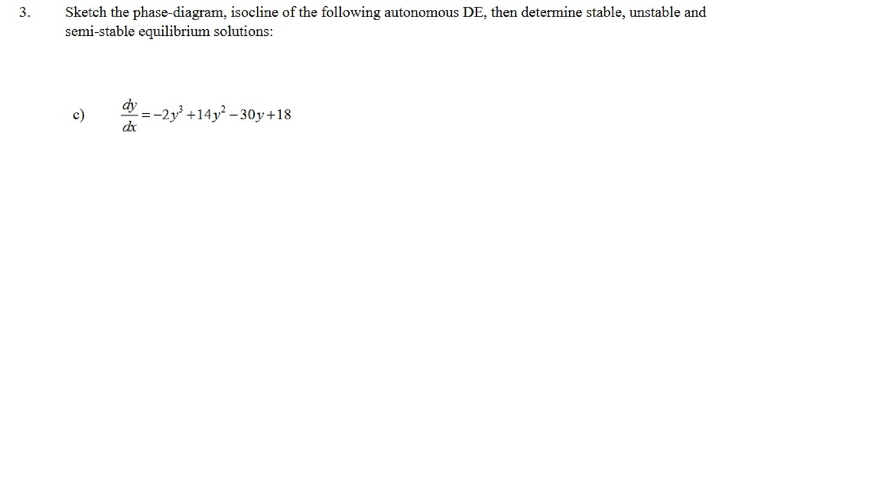 Solved 3. Sketch the phase-diagram, isocline of the | Chegg.com