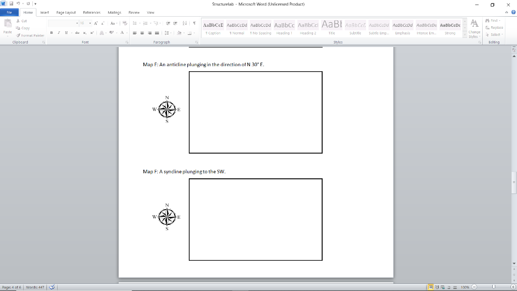 Solved Part II: MapsDraw the indicated geologic structure | Chegg.com