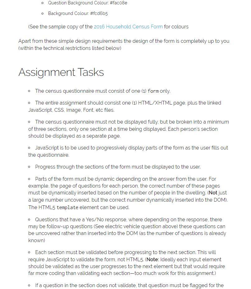 Solved The Australian Census questionnaire asks questions | Chegg.com
