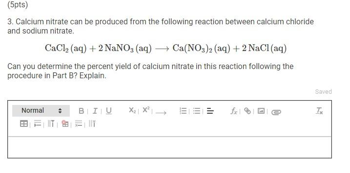 3. Calcium nitrate can be produced from the following | Chegg.com