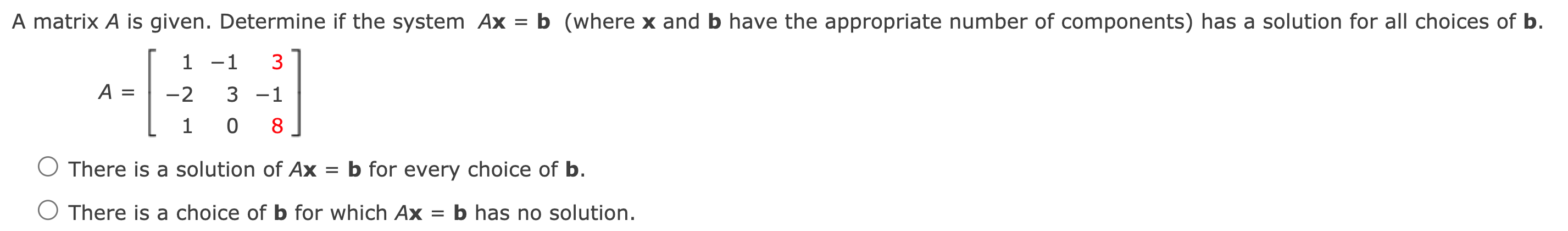 Solved Determine If The Columns Of The Matrix A Span R2 2002