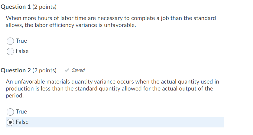 Solved Question 1 (2 points) When more hours of labor time | Chegg.com