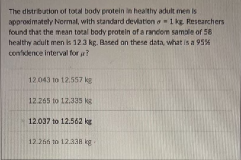 Solved The distribution of total body protein in healthy | Chegg.com