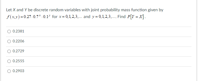 Solved Let X And Y Be Discrete Random Variables With Joint