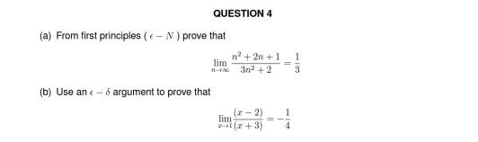 Solved QUESTION 4 (a) From first principles (- N) prove that | Chegg.com