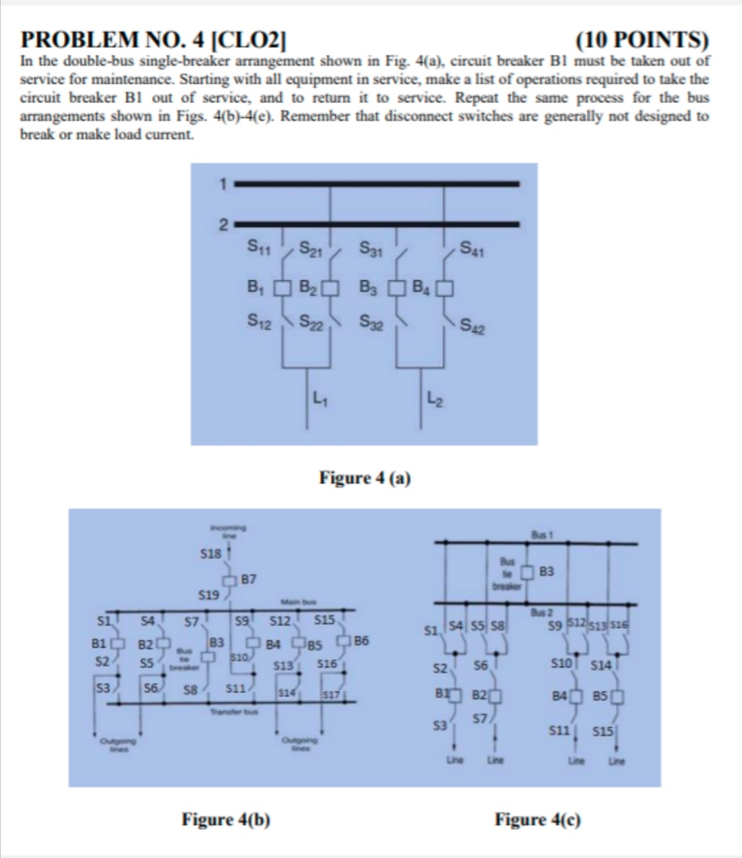 Solved PROBLEM NO. 4 [CLO2] (10 POINTS) In the double-bus | Chegg.com