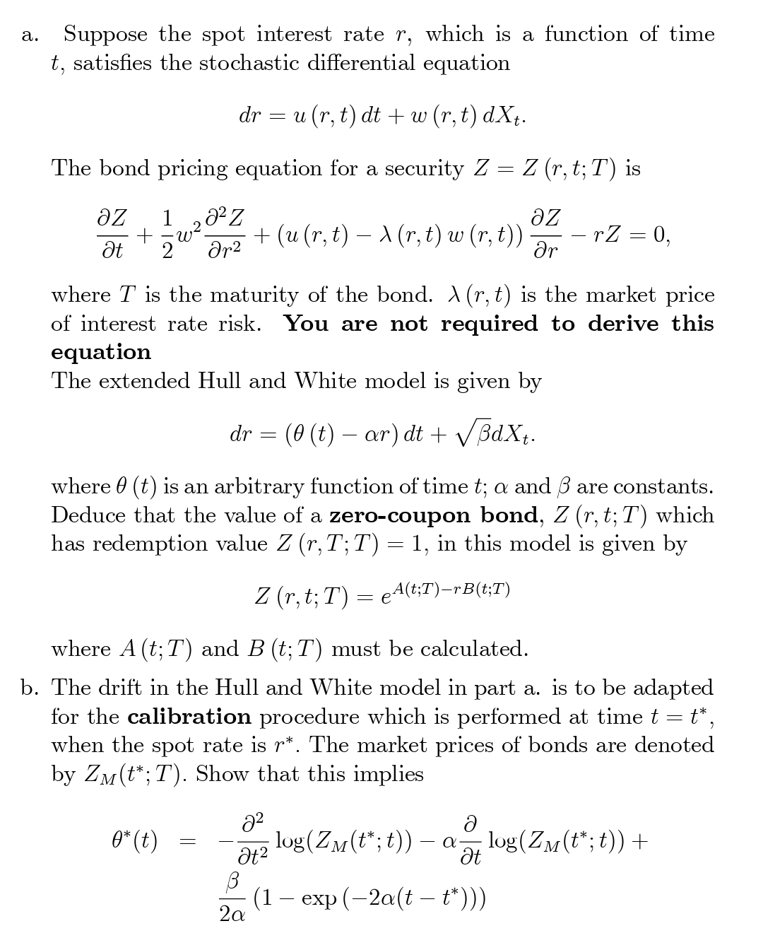 Solved a. Suppose the spot interest rate r, which is a | Chegg.com