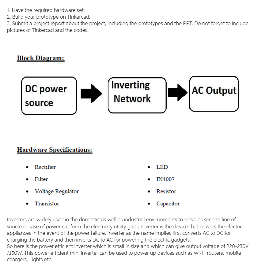 Solved 1. Have the required hardware set. 2. Build your | Chegg.com