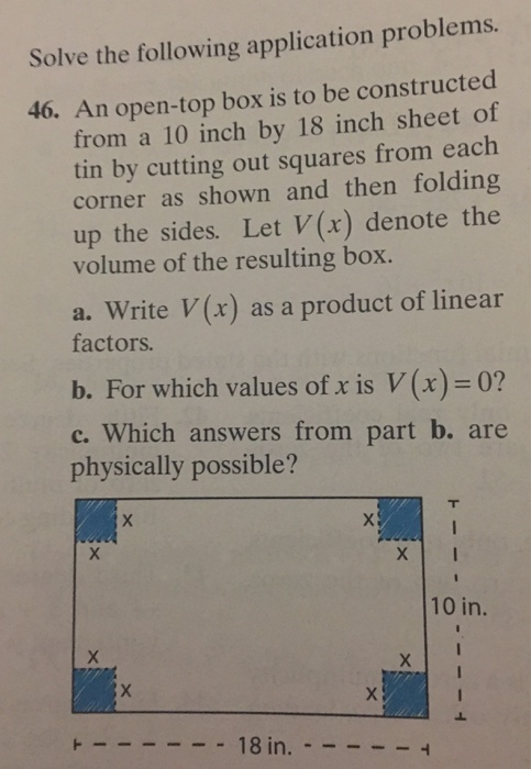 Solved Solve the following application problems. 46. An | Chegg.com