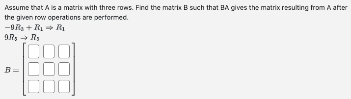 Solved Assume that A is a matrix with three rows. Find the | Chegg.com