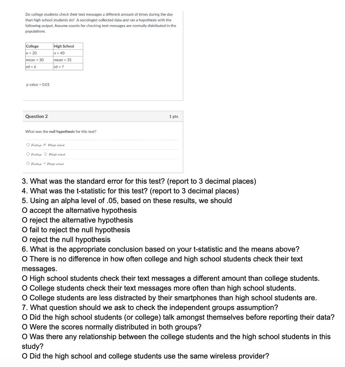 Solved Question 1For each scenario below, identify whether | Chegg.com