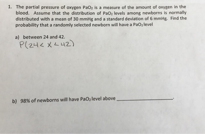 Solved 1. The partial pressure of oxygen PaO2 is a measure | Chegg.com