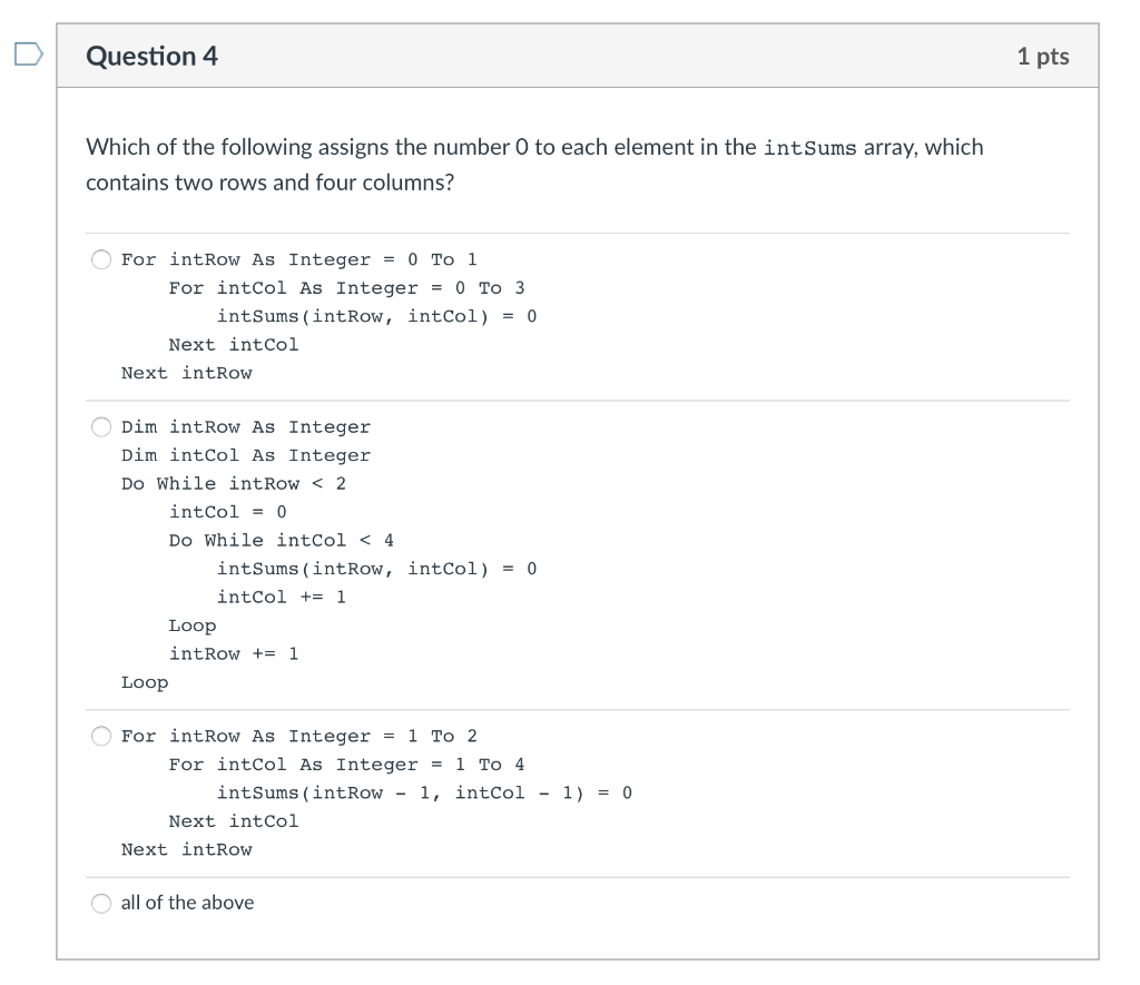 Solved Question 3 1 pts Which of the following statements | Chegg.com