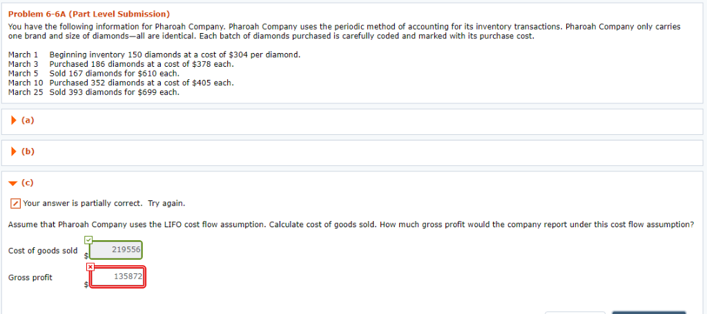 Solved Problem 6-6A (Part Level Submission) You have the | Chegg.com