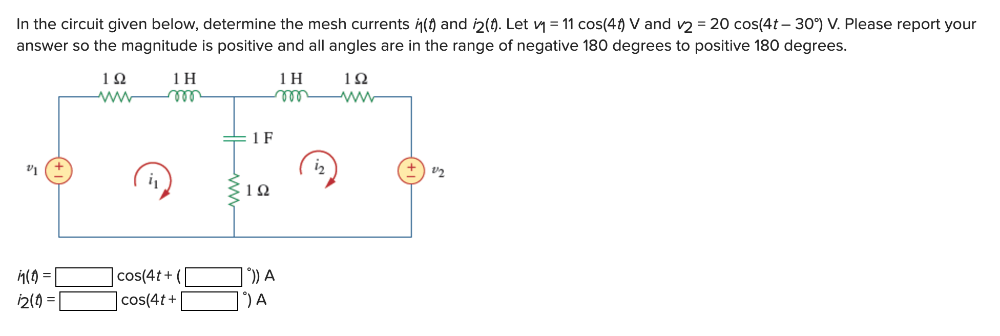 Solved In ﻿the circuit given below, determine the mesh | Chegg.com