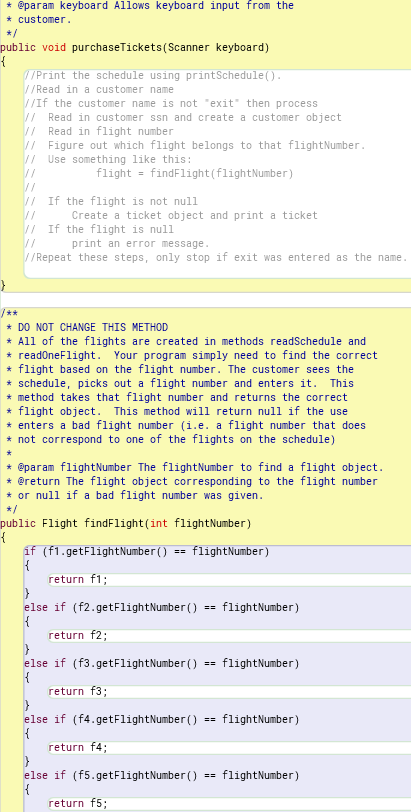 Solved Finished TicketKiosk Usage Example Red text is user | Chegg.com