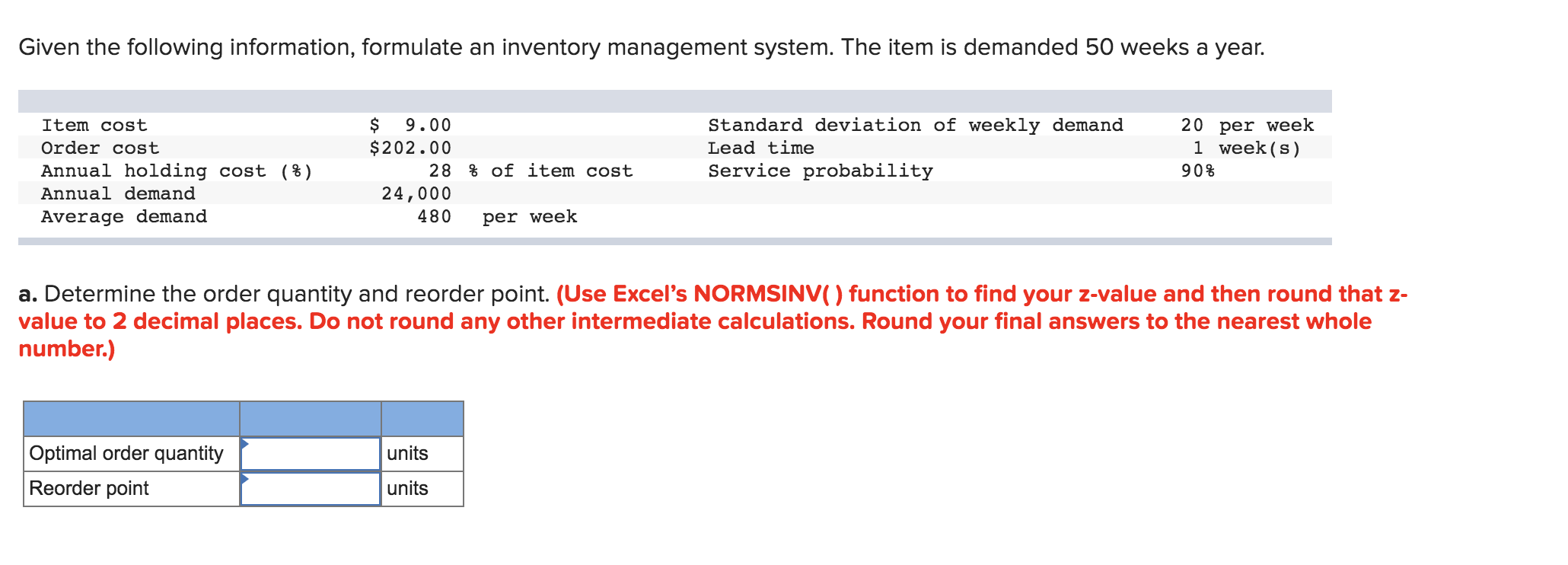 Solved Given the following information, formulate an | Chegg.com