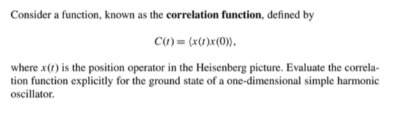 Solved Consider a function, known as the correlation | Chegg.com