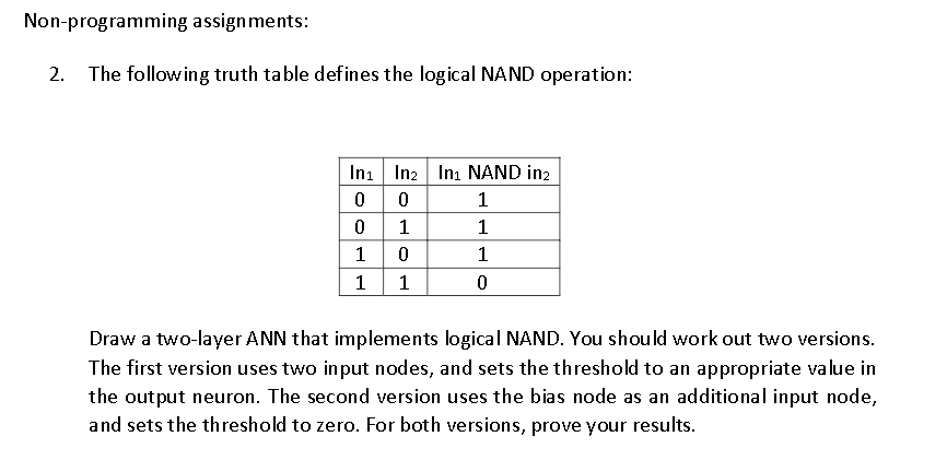 Non-programming assignments: 2. The following truth | Chegg.com