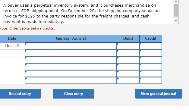 Solved A buyer uses a perpetual inventory system, and on | Chegg.com